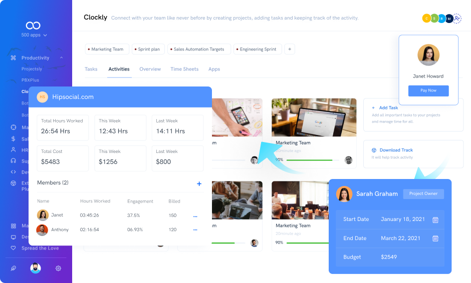 Employee Tracker Software | Clockly by 500apps