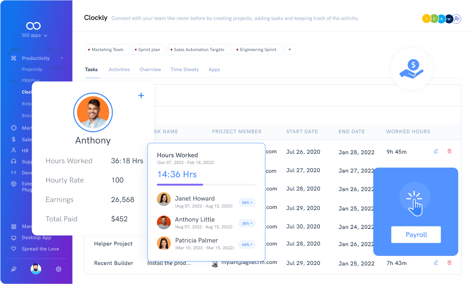 Timesheet App| Clockly by 500apps